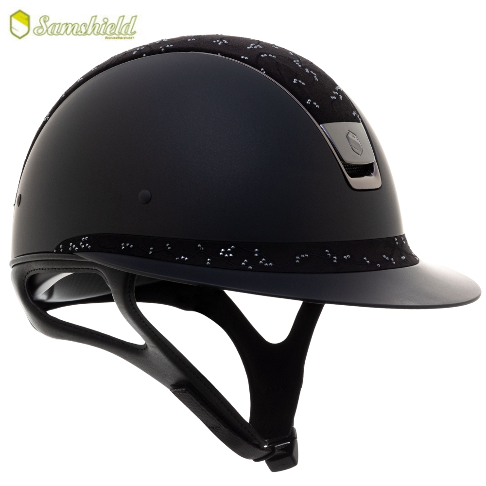 Kask Samshield Miss Shield 2.0 Shadowmatt Leaf Crystal Chrom Black - Cavallo