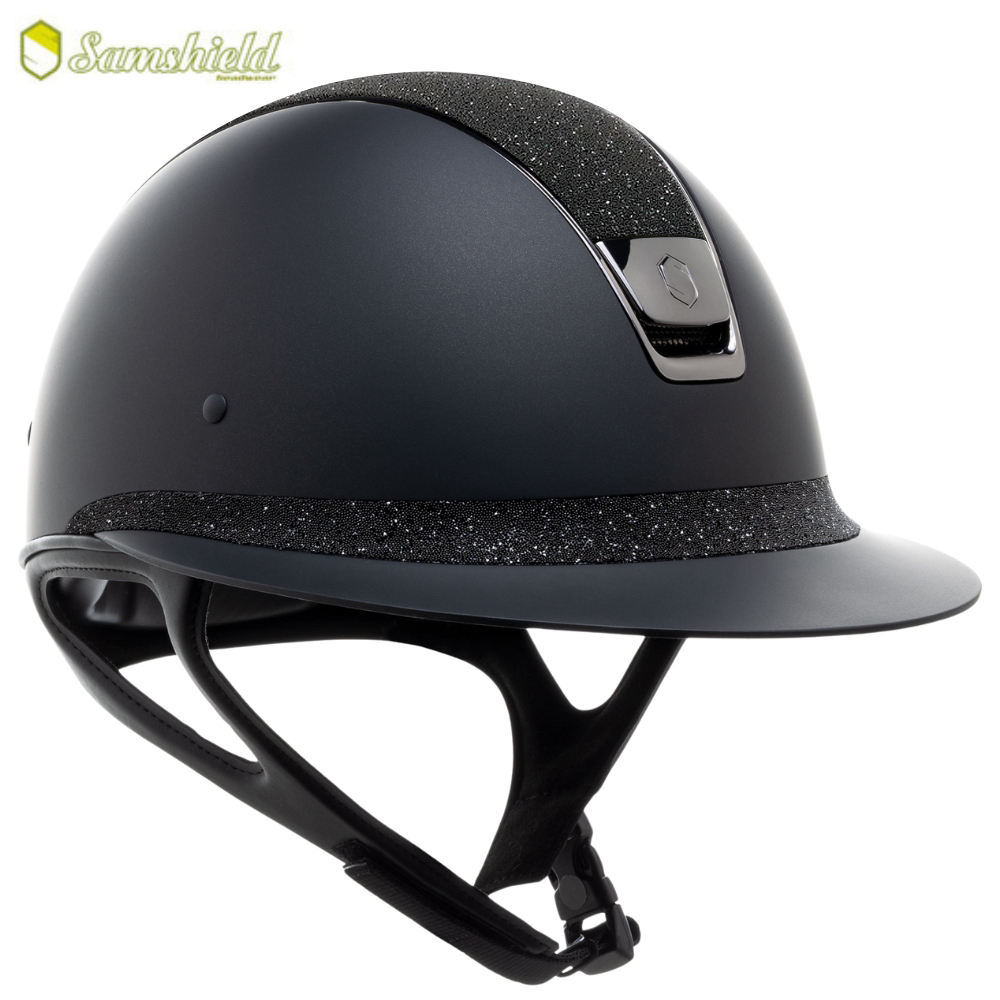 Kask Samshield Miss Shield 2.0 Shadowmatt Crystal Farbic Top+Band Black ...